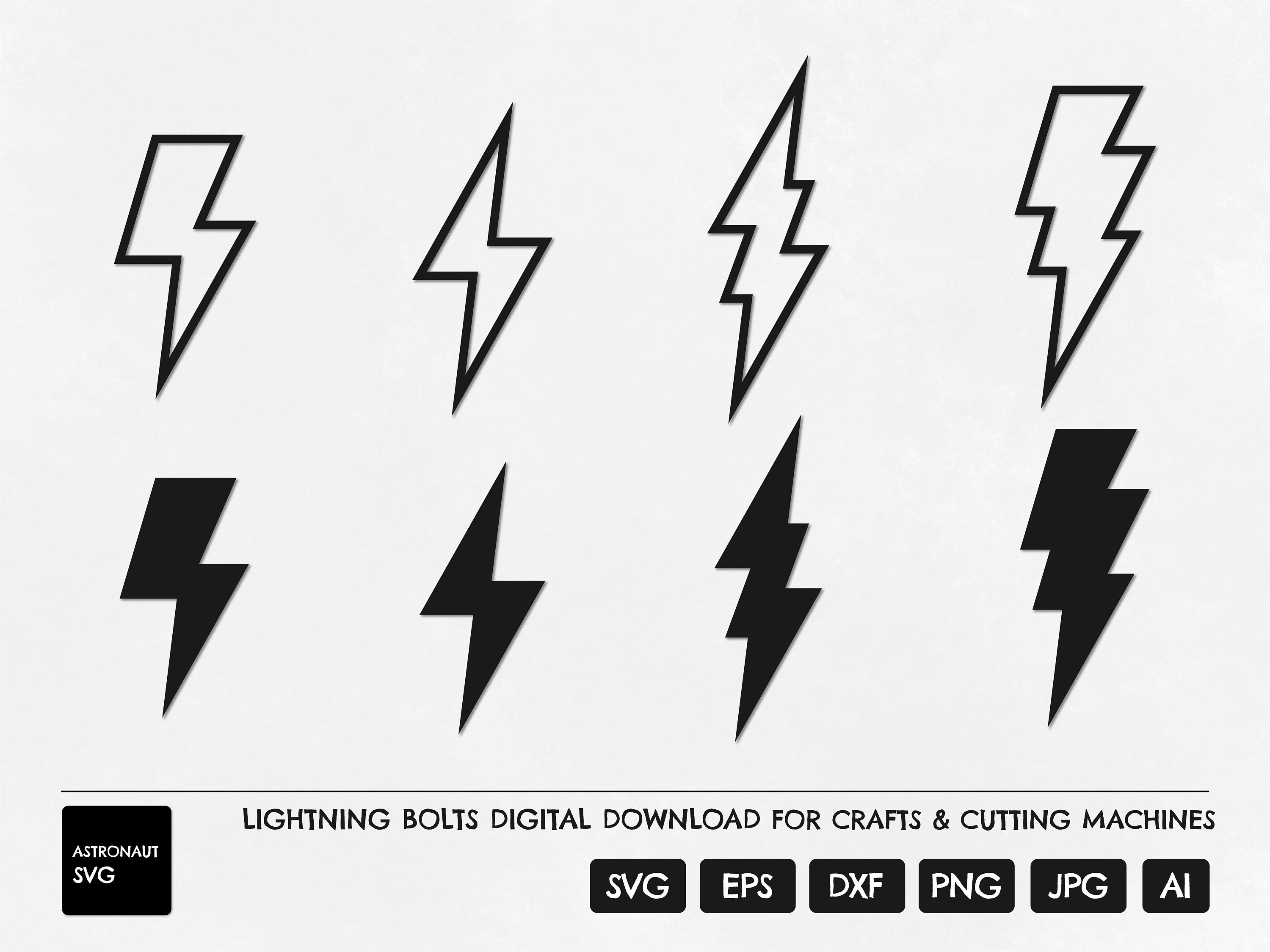 Lightning Bolt SVG, Thunder Bolt SVG, Flash SVG, Lightning Cut File ...