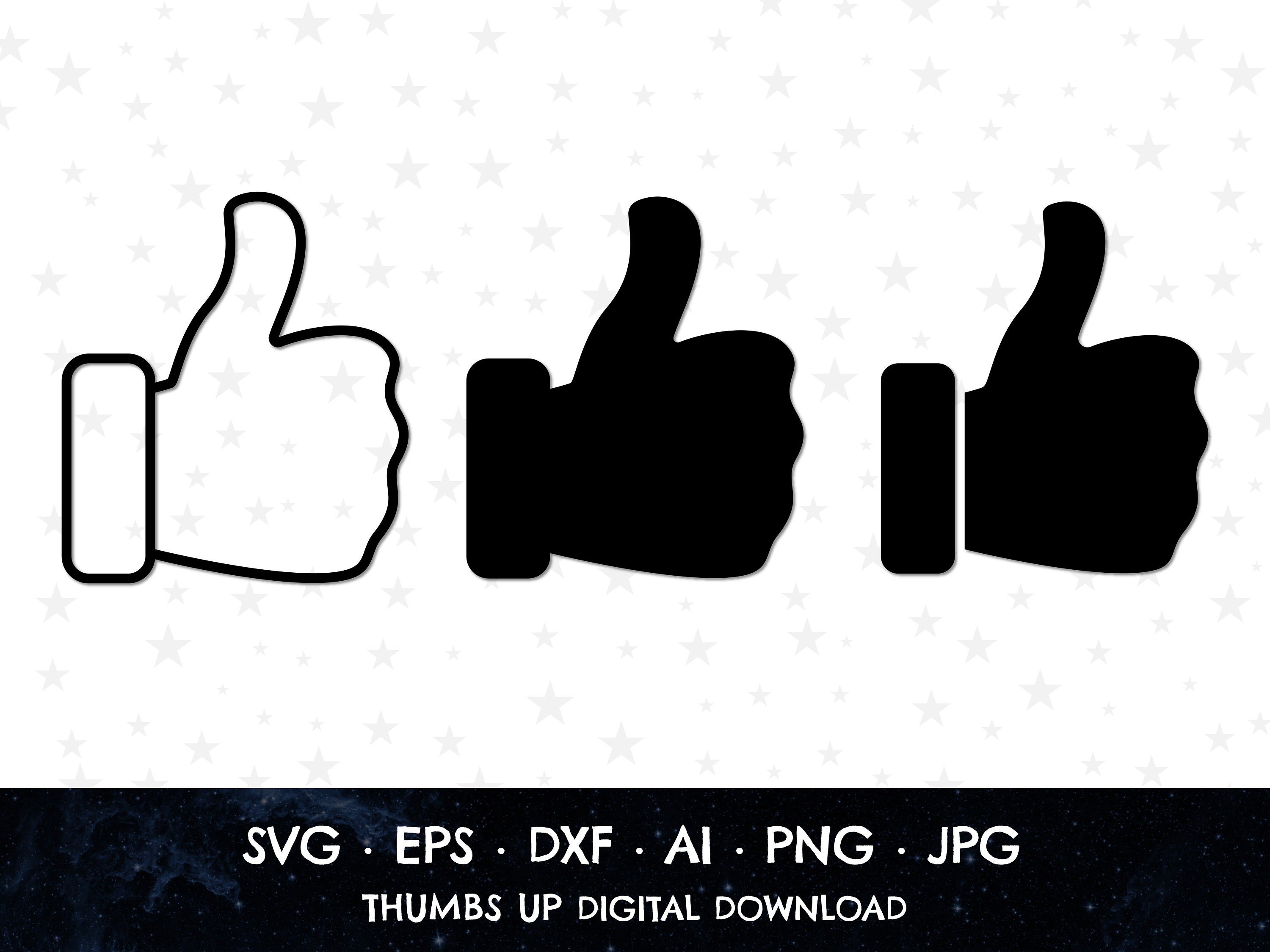 Thumbs Up SVG Thumbs Up Cricut Thumbs Up Sign Like SVG | Etsy