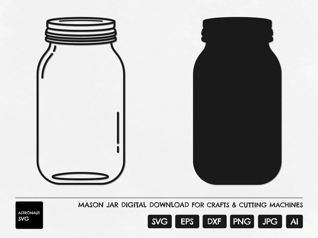 Mason Jar SVG, Jar SVG, Glass Jar SVG, Jar Cut File, Mason Jar Cricut ...