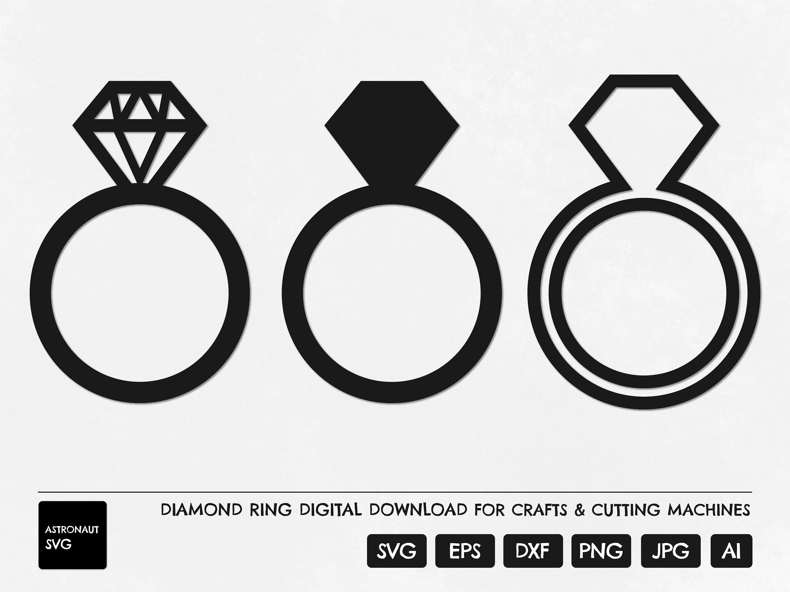 Diamond Ring SVG Engagement Ring SVG Ring SVG Wedding Svg - Etsy