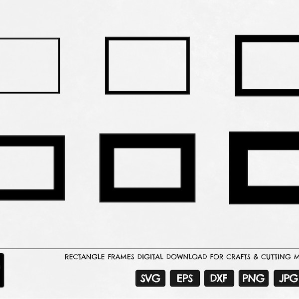 Rectangle Frame Svg - Etsy