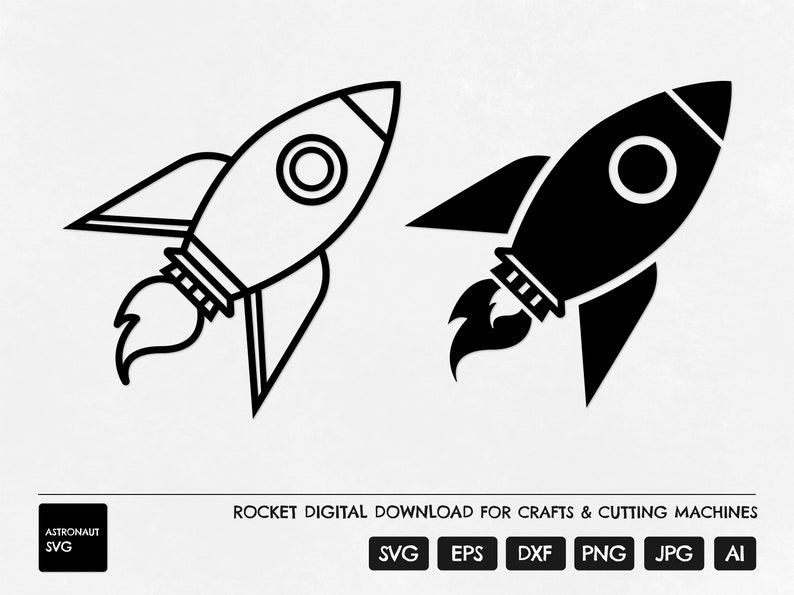 Rocket SVG, Rocket Cut File, Rocket Silhouette, Space SVG, Space Cut ...