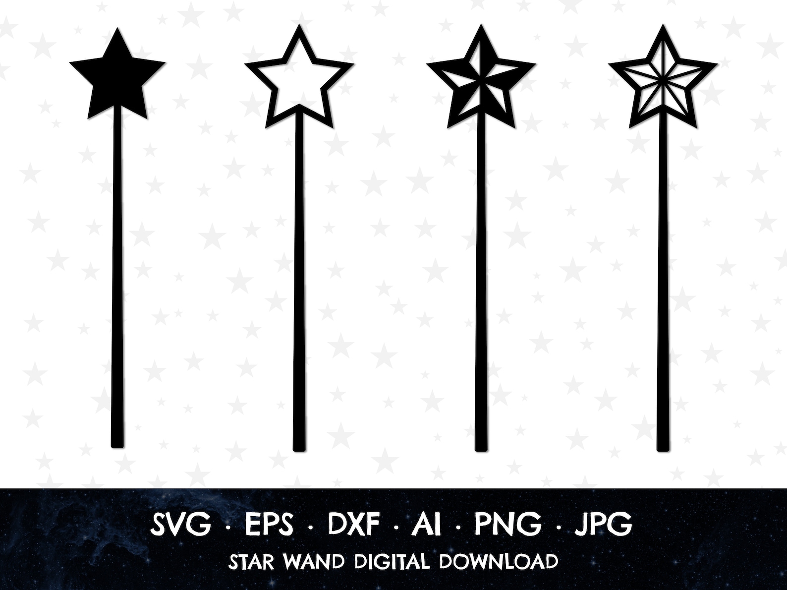 Star Wand SVG Wand SVG Magic Wand SVG Magic Star Wand Svg | Etsy