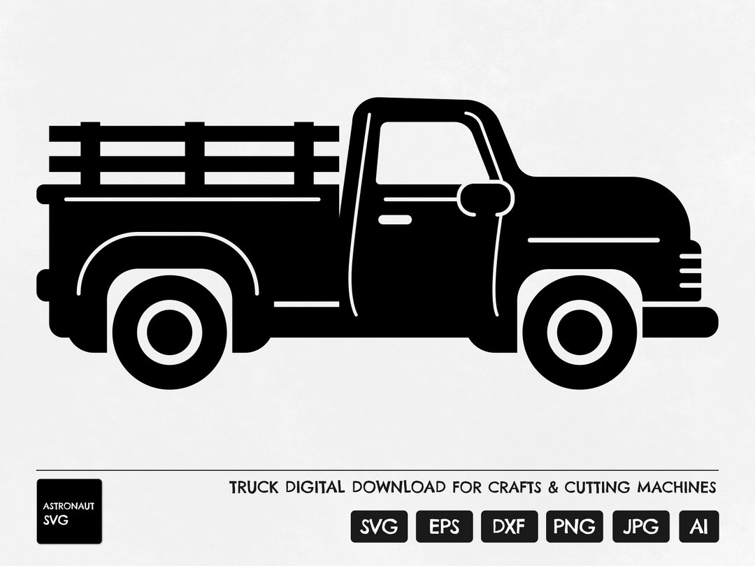 Vintage Farm Truck SVG, Farming Van Clipart, Pickup Vehicle Cricut ...