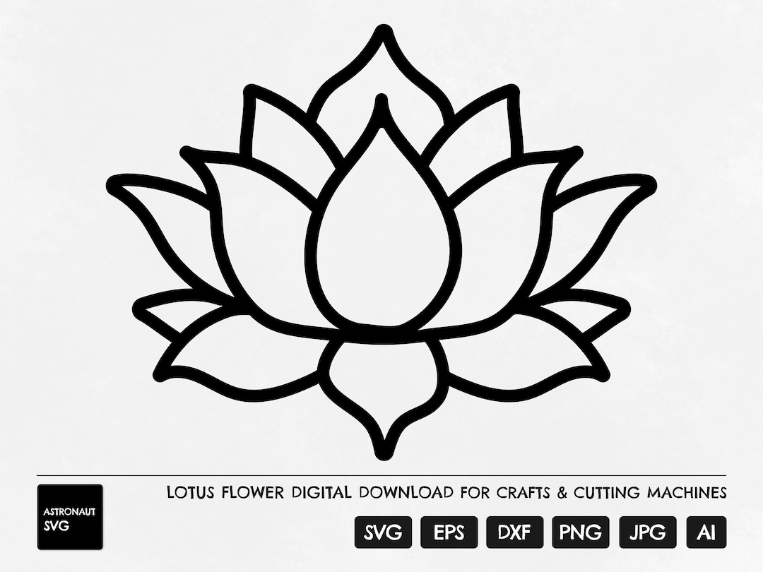 Lotus Flower SVG, Lotus Namaste Plant SVG, Meditation Flower Cutting ...