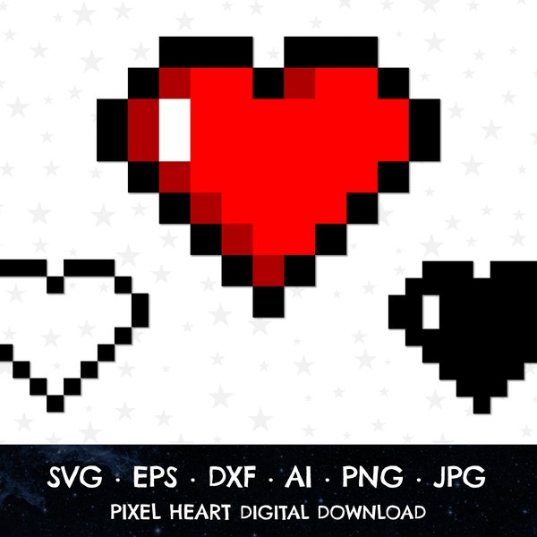 Pixel Heart - Etsy
