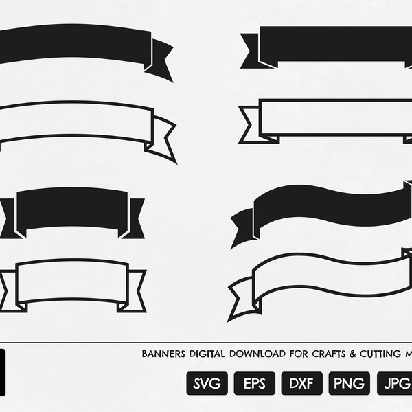 Ribbon Banner Svg - Etsy