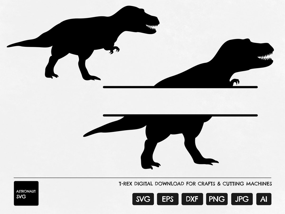 T-rex SVG, Tyrannosaurus Rex Name Frame, Name Plate SVG, Fun T-rex Cut ...