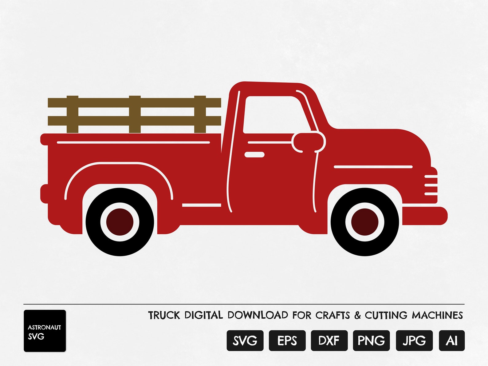Vintage Farm Truck SVG, Farming Van Clipart, Pickup Vehicle Cricut ...