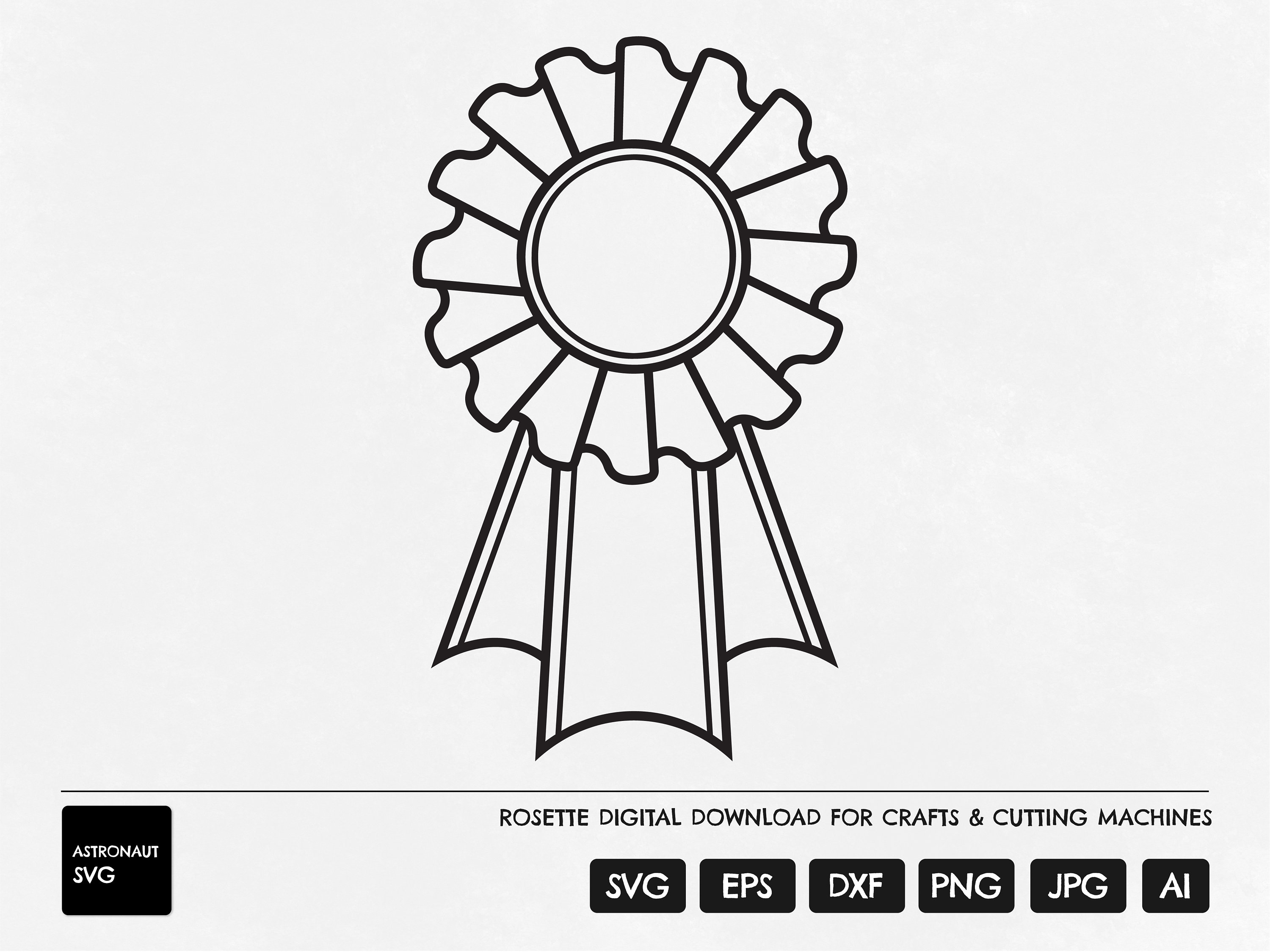 Rosette SVG, Award Ribbon Medal SVG, Winner Medal Rosette SVG, Rosette ...