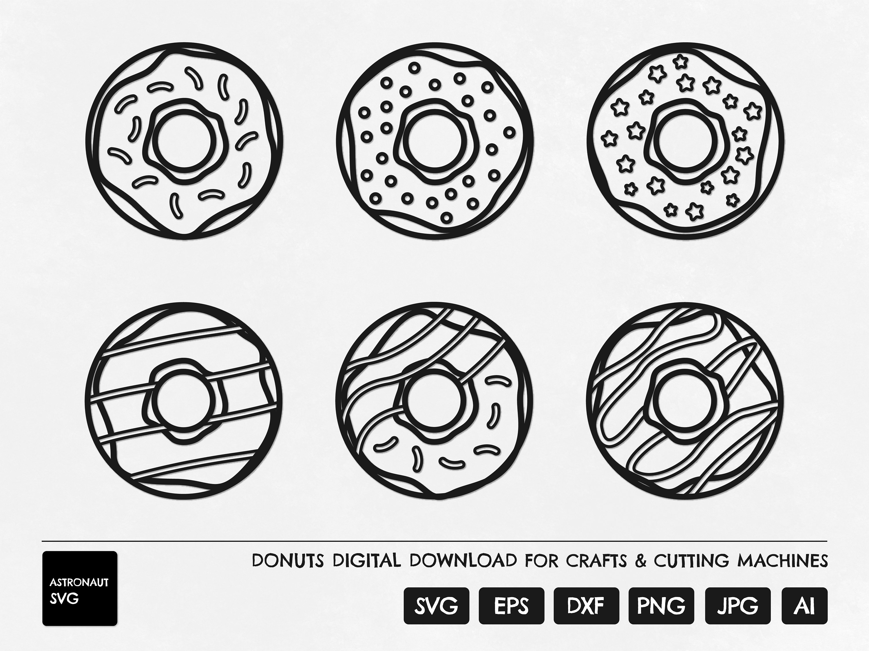 Donut SVG Doughnut SVG Donut Cut File Donut Digital - Etsy UK
