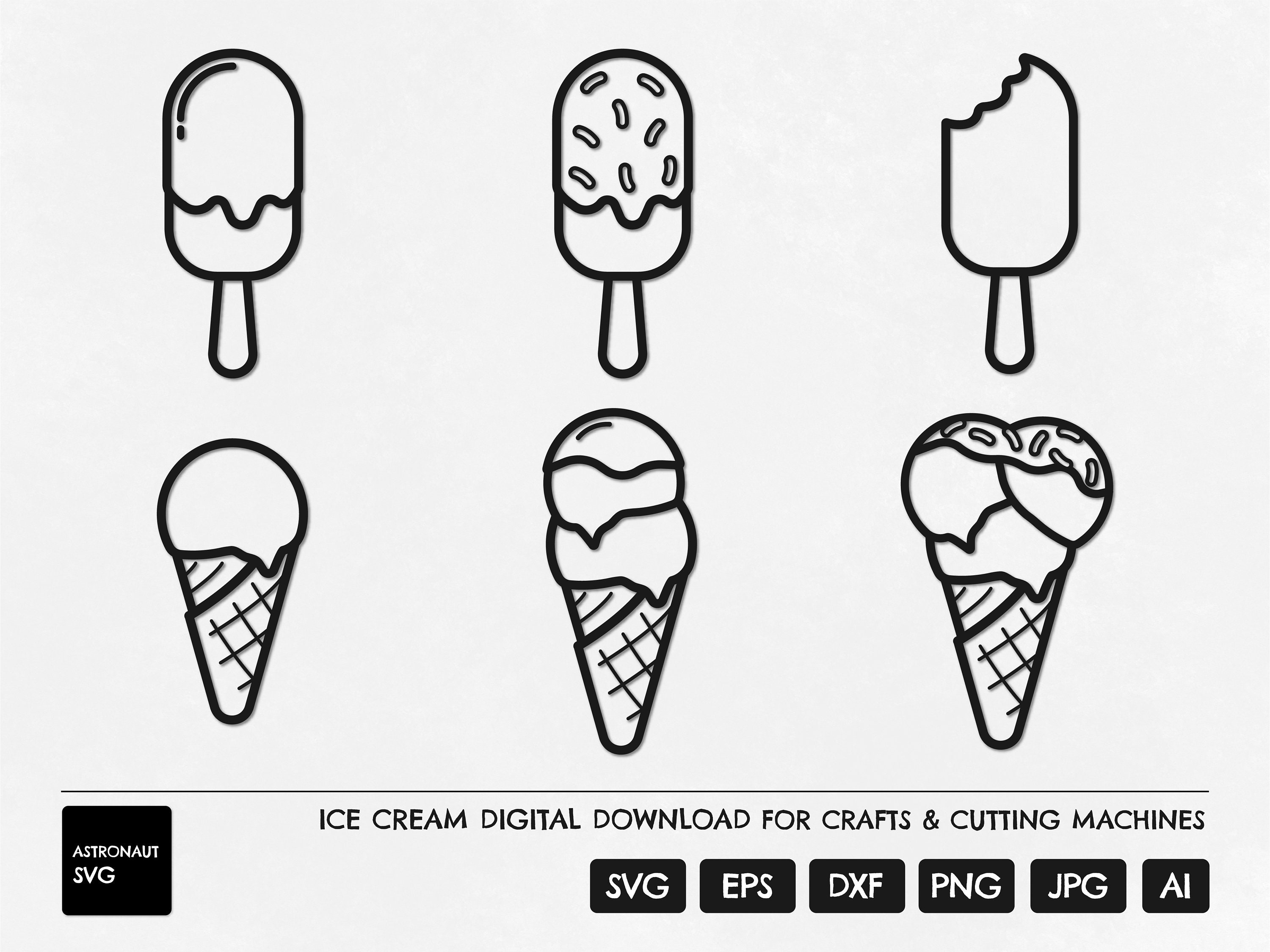 Ice Cream SVG Ice Cream Cone Ice Cream Cutting Files Ice - Etsy UK