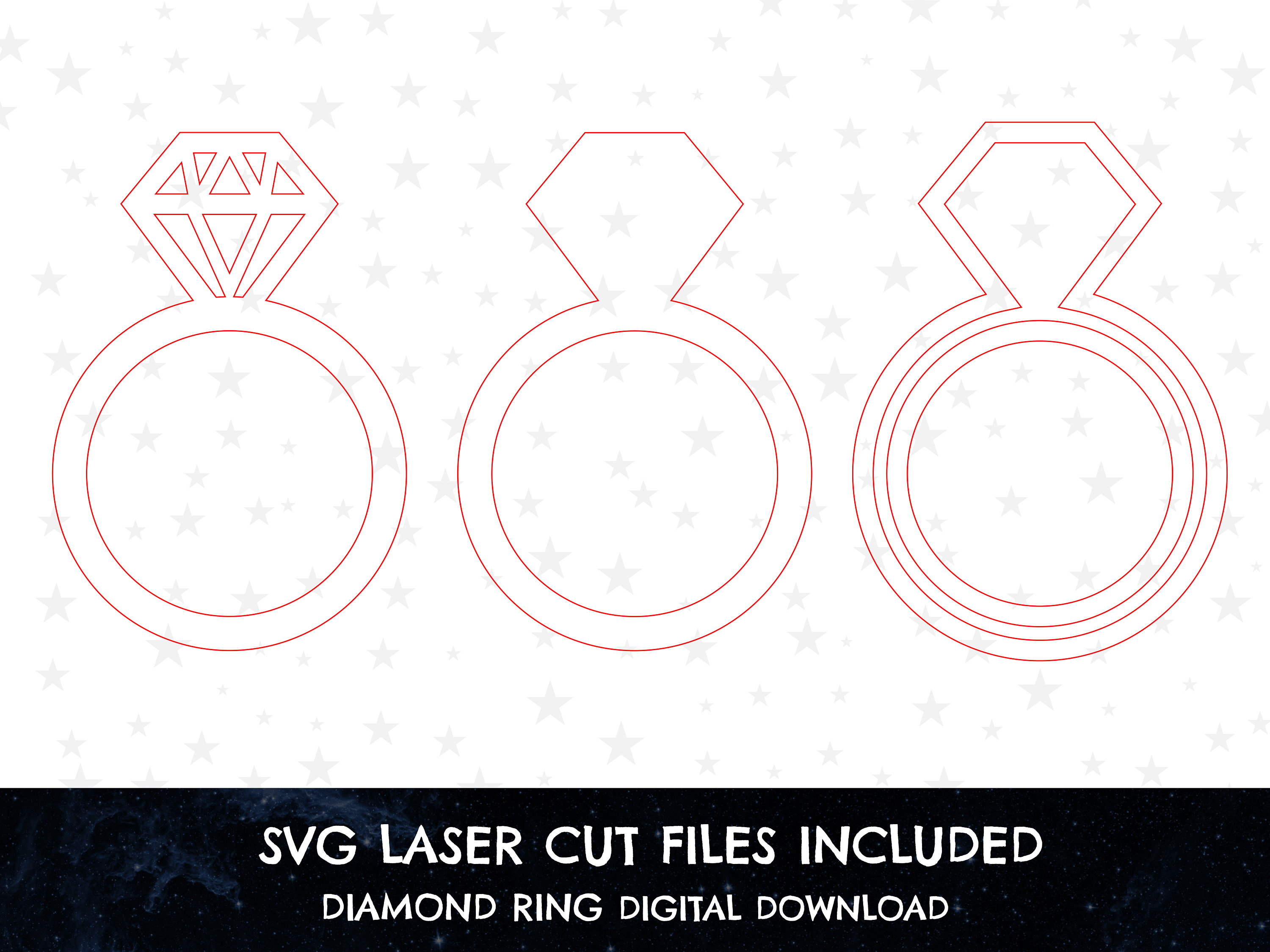 Diamond Ring SVG Engagement Ring SVG Ring SVG Wedding Svg | Etsy