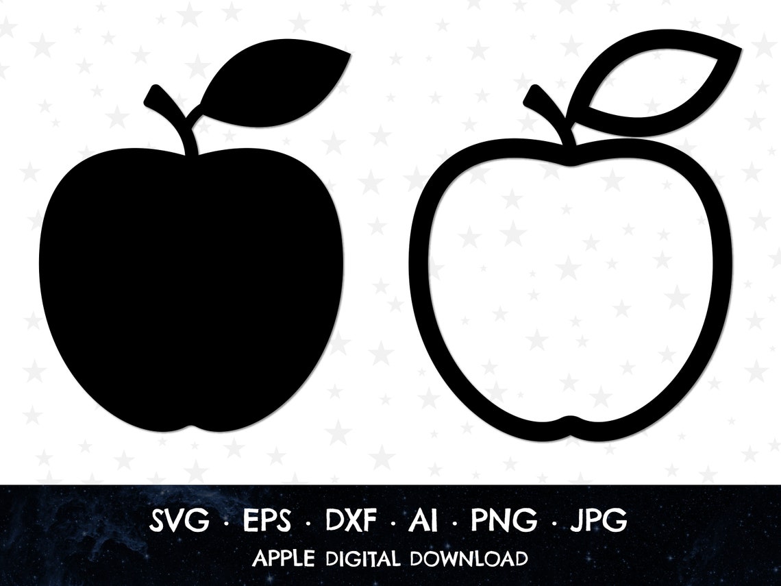 Apple SVG Fruit SVG Apple Cut File School SVG Apple Shape | Etsy