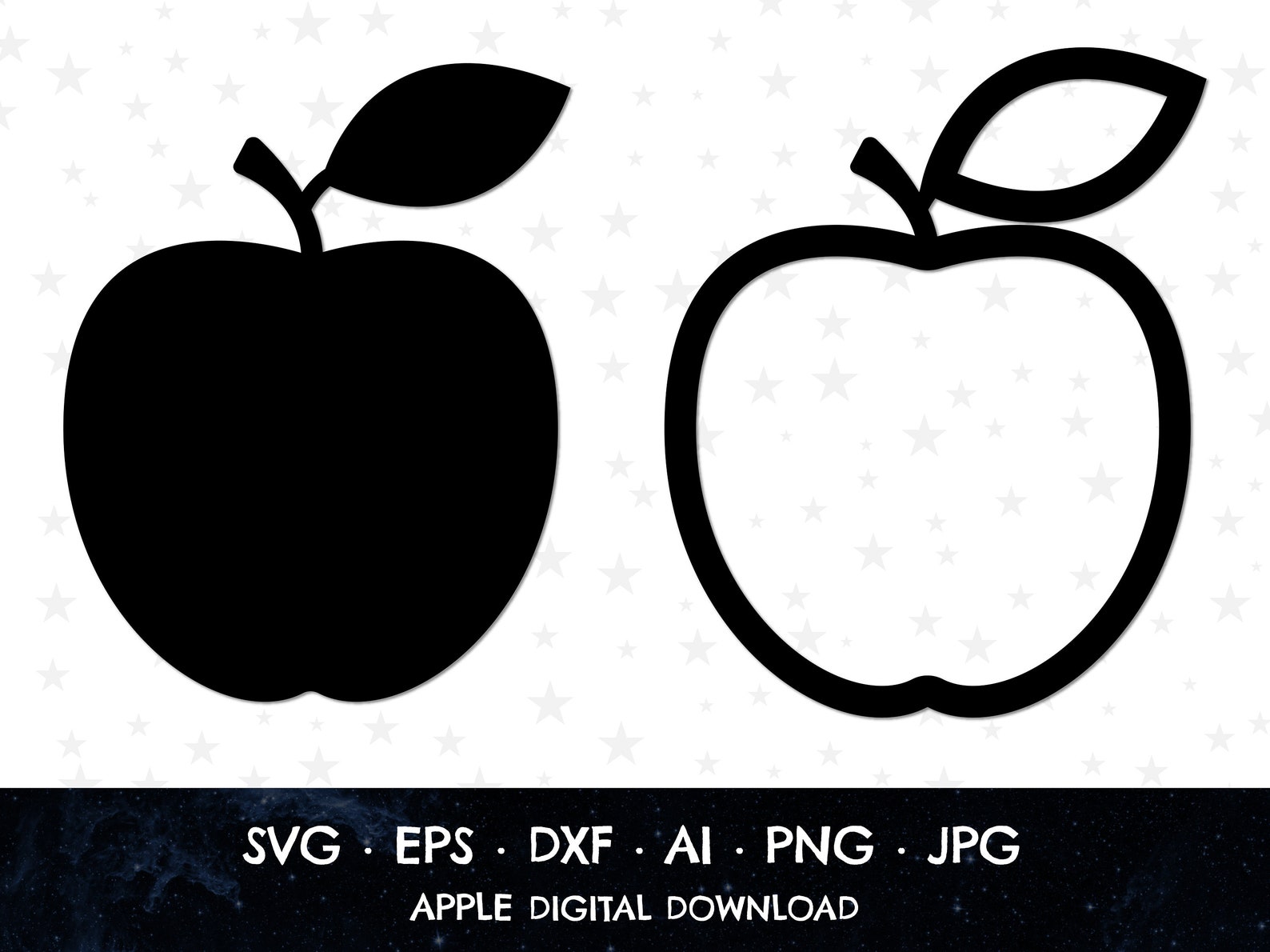 Apple SVG Fruit SVG Apple Cut File School SVG Apple Shape | Etsy