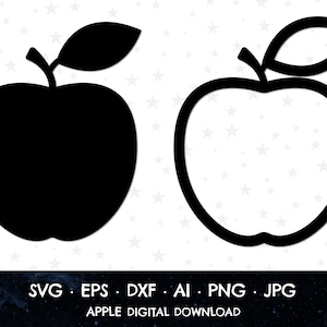Apple SVG Fruit SVG Apple Cut File School SVG Apple Shape | Etsy