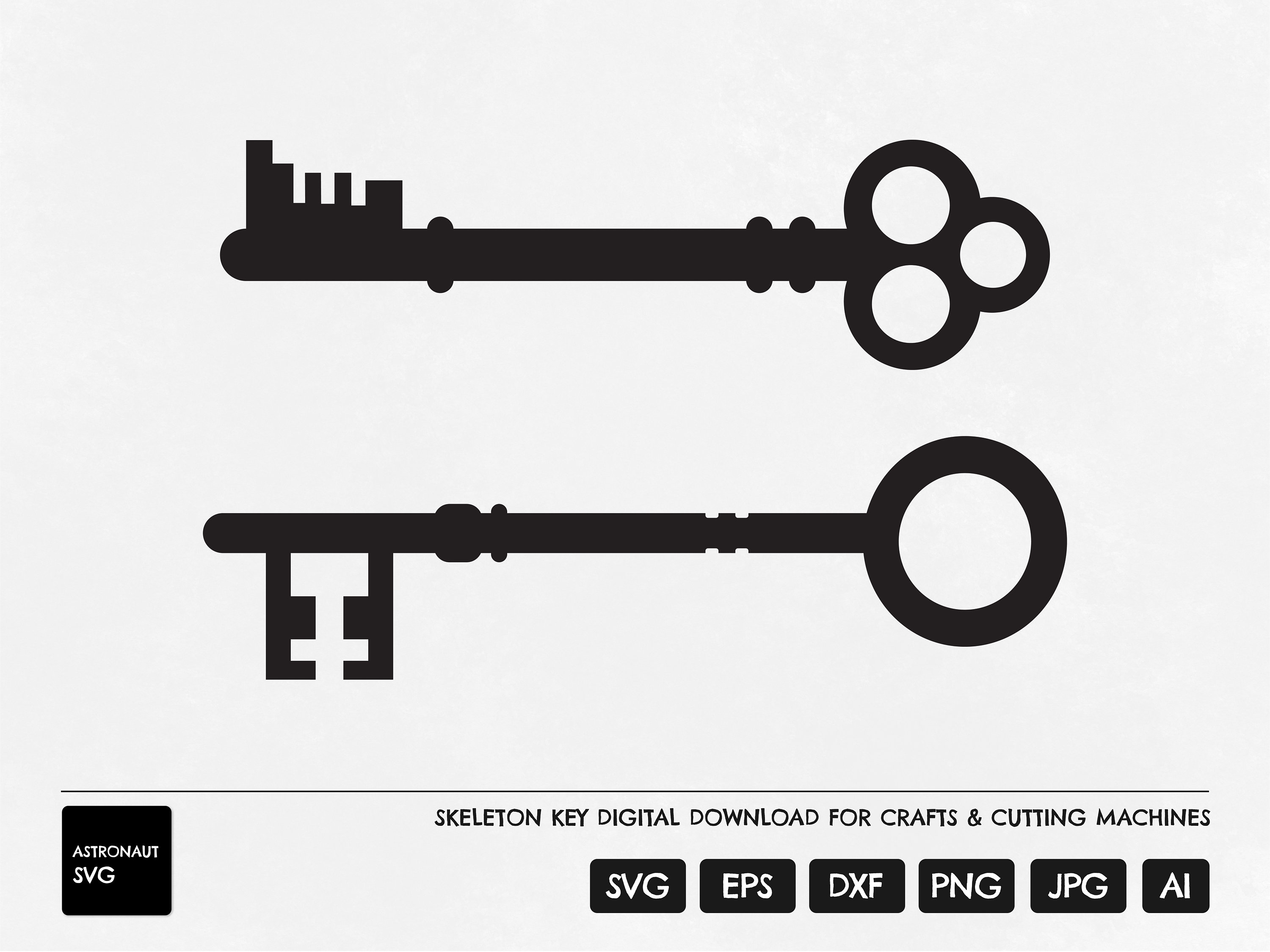 Skeleton Key SVG, Old Style Key SVG, Old Key Cutting File, Victorian ...