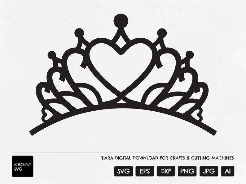 Tiara SVG, Princess Tiara SVG, Crown SVG, Royal Tiara Cutting File ...