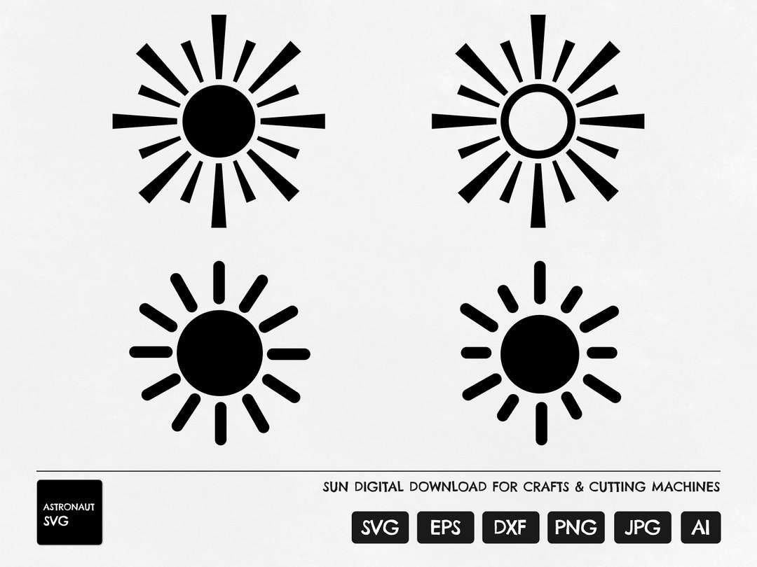 Sun SVG, Sunny Svg, Sunny Day Clipart, Sun Cutting Craft File, Sun ...