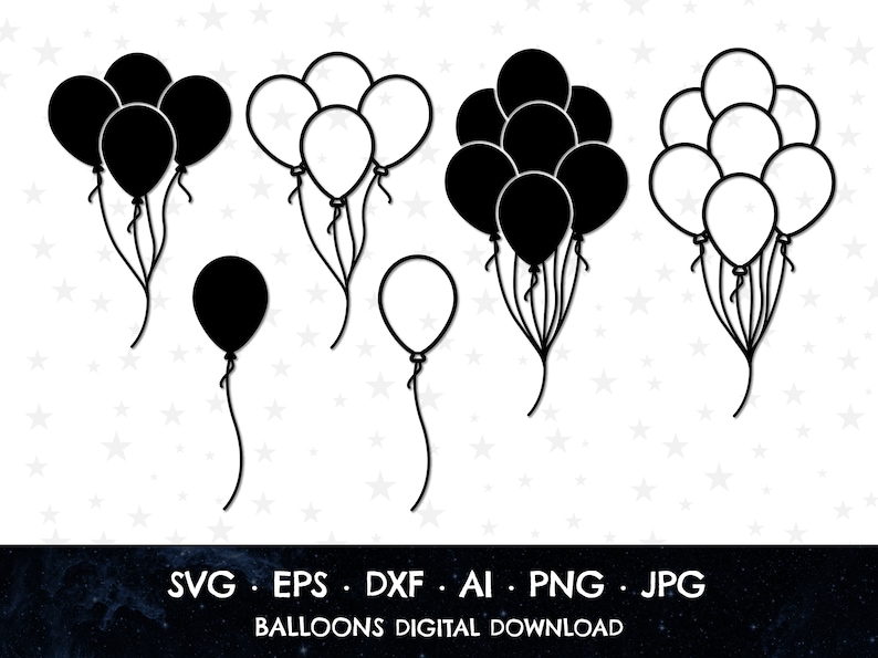 Balloons SVG Balloon Bundle Svg Balloon SVG Balloon | Etsy