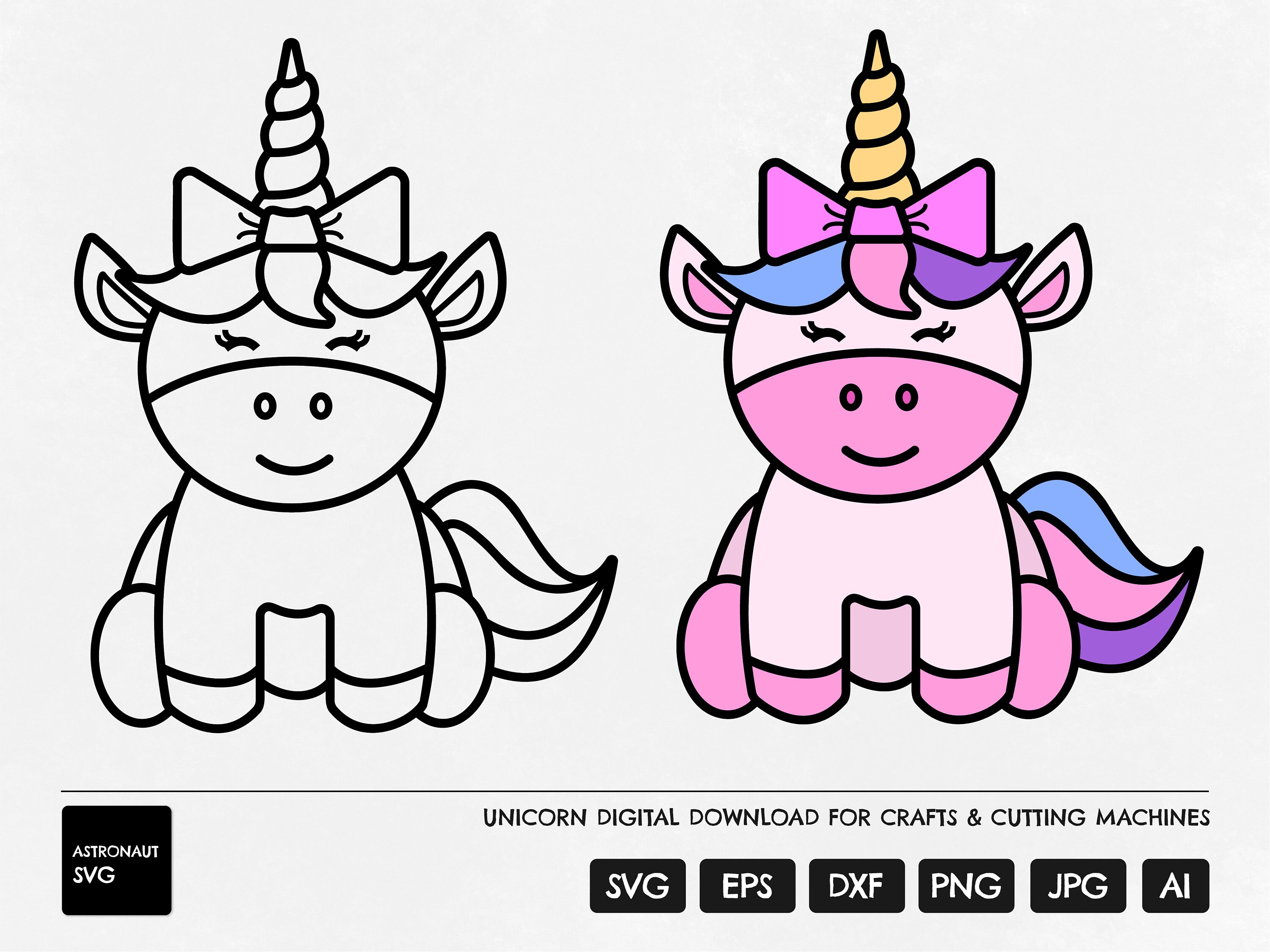 Cute Unicorn SVG, Layered Unicorn File, Unicorn Baby SVG, Unicorn ...
