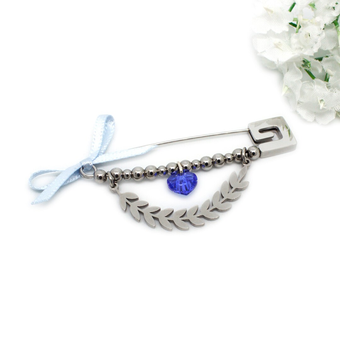 Bride to Be Something Blue Pin, Bridal Bouquet Accessory, Wedding Day ...