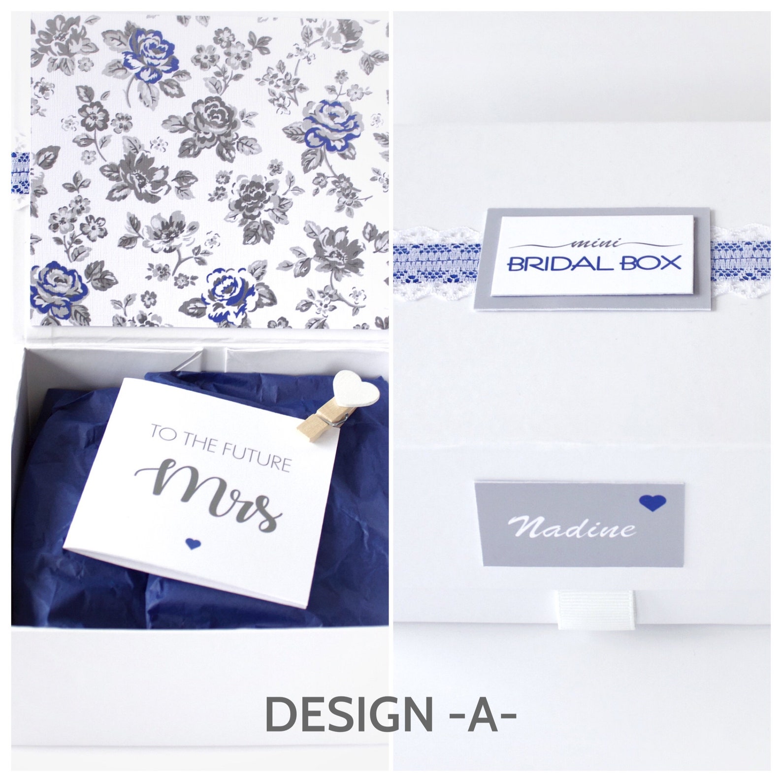 Something Old New Borrowed Blue, Bride to Be Gift Box, Mini Bridal ...