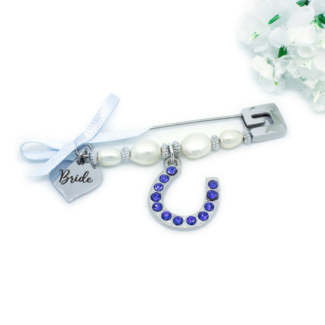 Something Blue Pin, Bride to Be Gift, Bouquet Charm Pin - Etsy