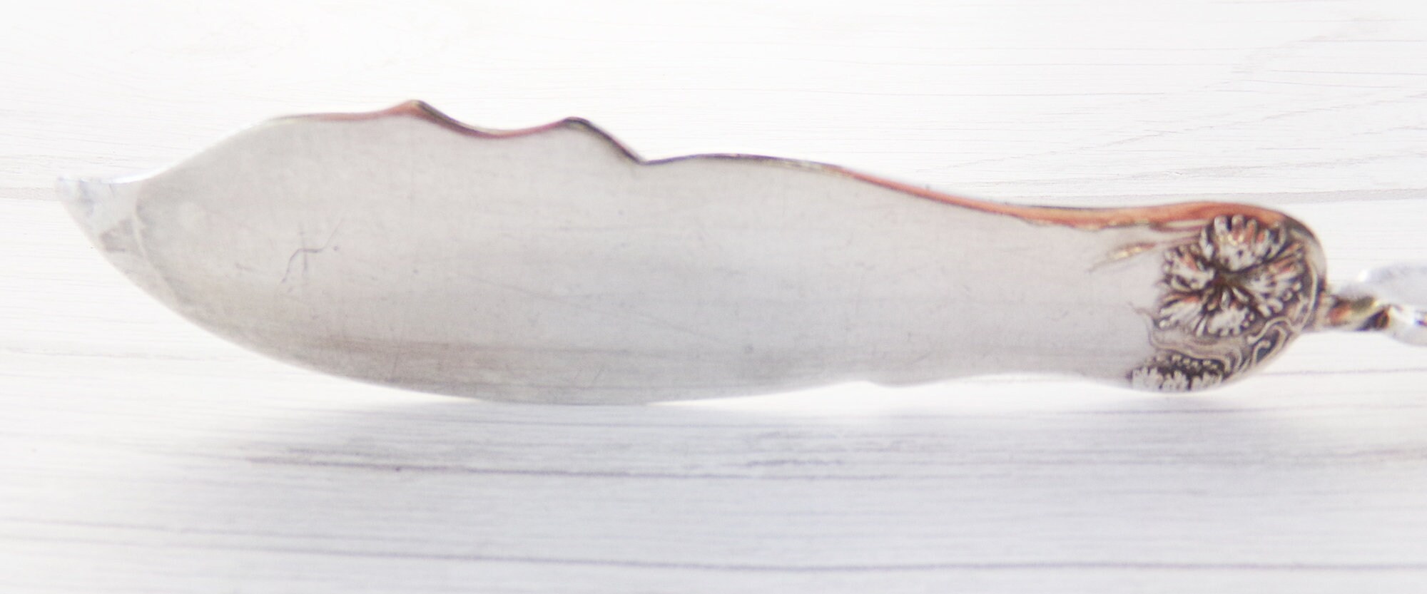 Vintage W.R. Silver Plate Carnation Butter Knife: Repoussé Floral ...