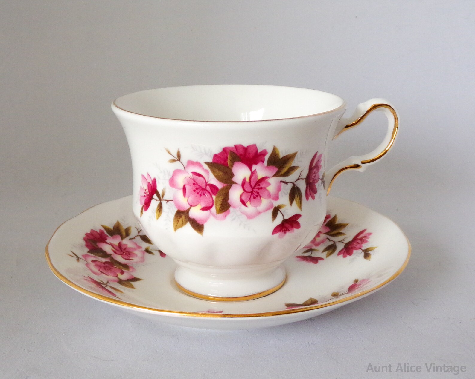 Vintage Queen Anne Wild Roses Teacup and Saucer, Bone China - Etsy