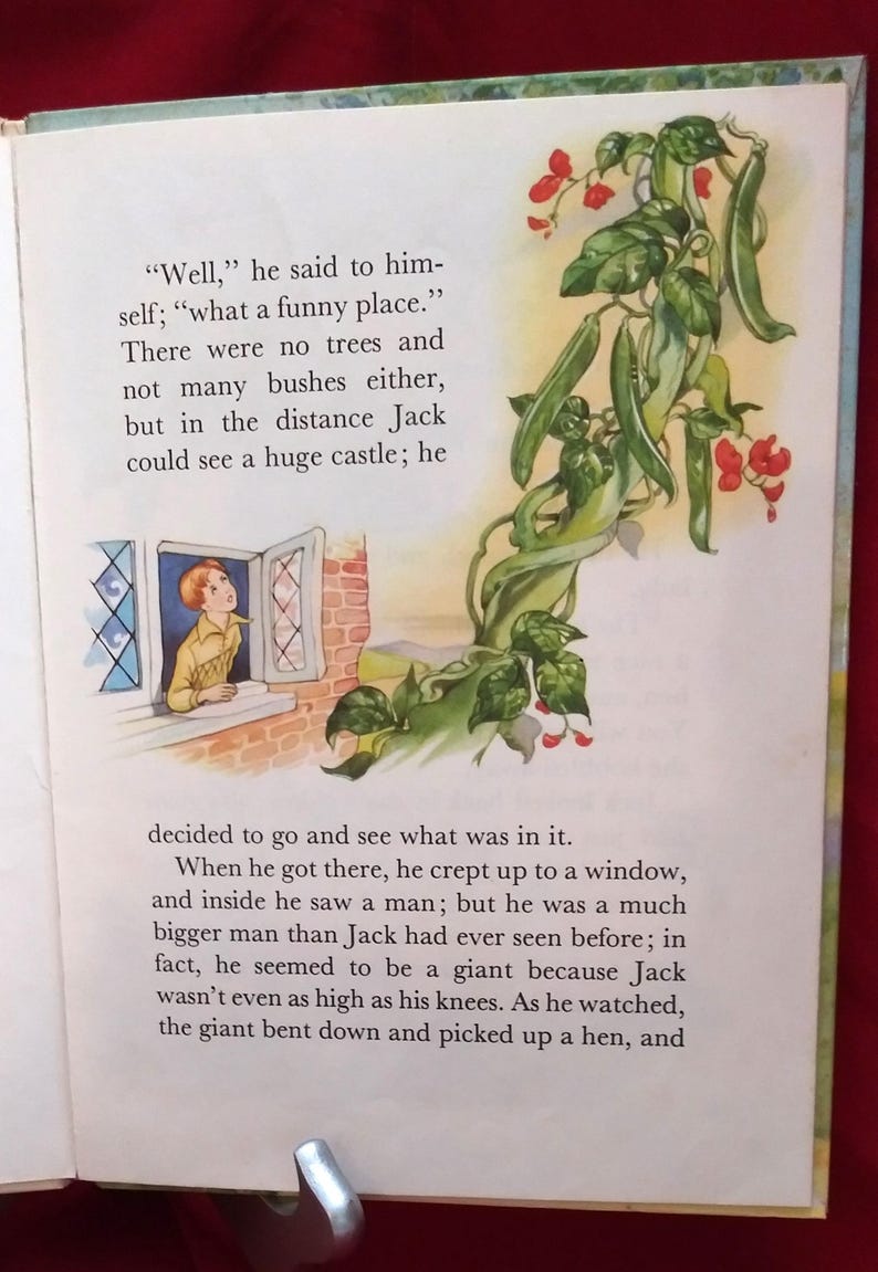 Vintage 'jack and the Beanstalk' Children's Book, 1965, Rene Cloke ...