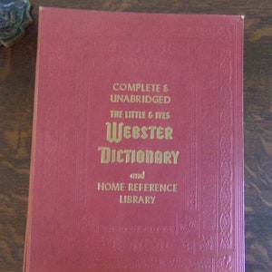 The Little & Ives Webster Dictionary and Home Reference Library - Etsy