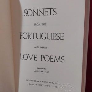 Sonnets From the Portuguese 1954 by Elizabeth Barrett Browning. Hard ...