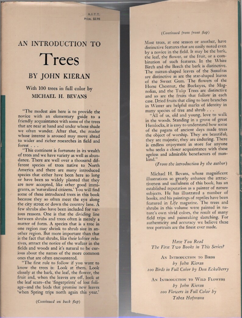 An Introduction to Trees by John Kieran Vintage First Edition | Etsy