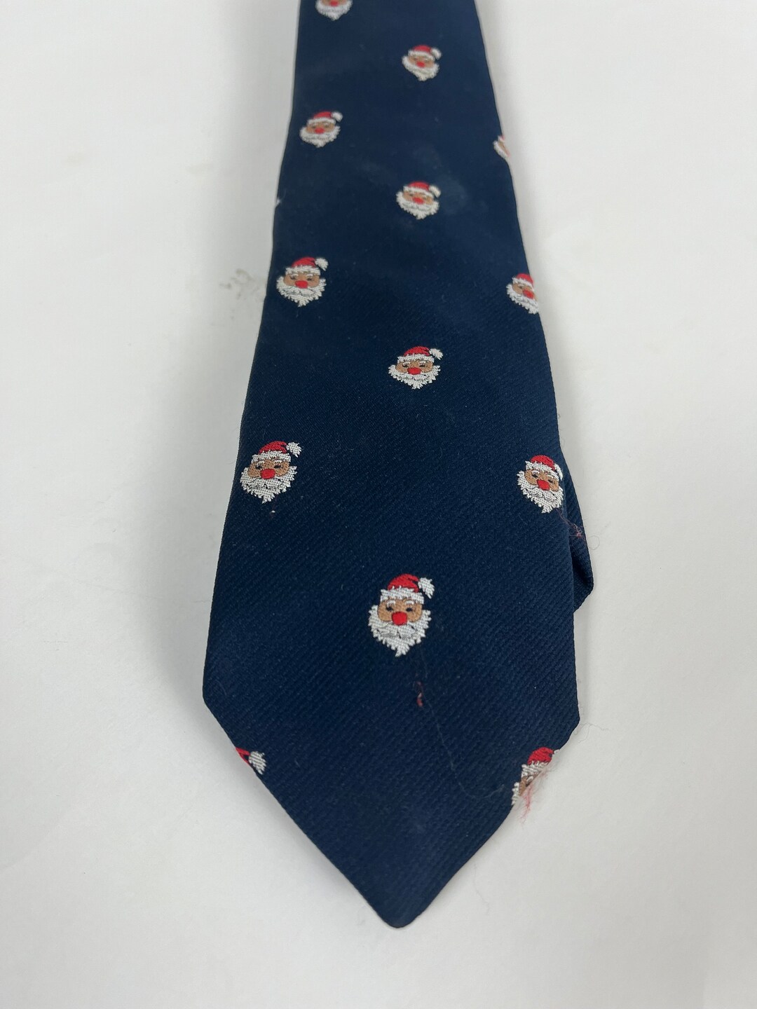 Vtg MICHEL Navy Blue Santa Christmas Holiday Emblematic Club Tie - Etsy