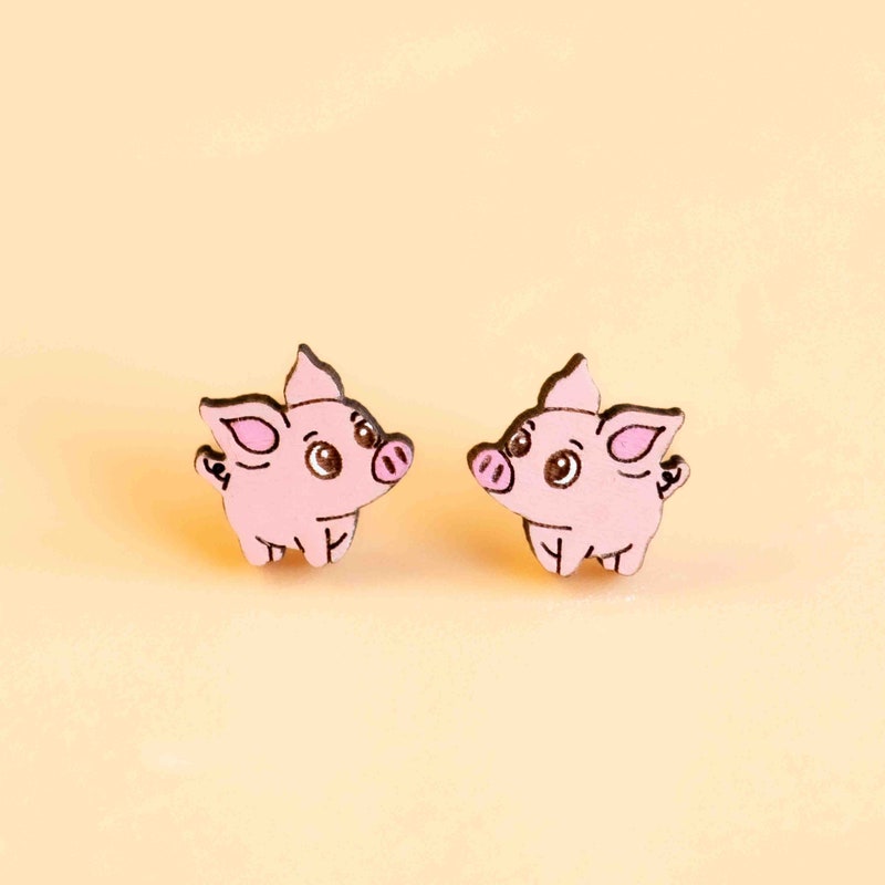 Pig Earrings - Etsy