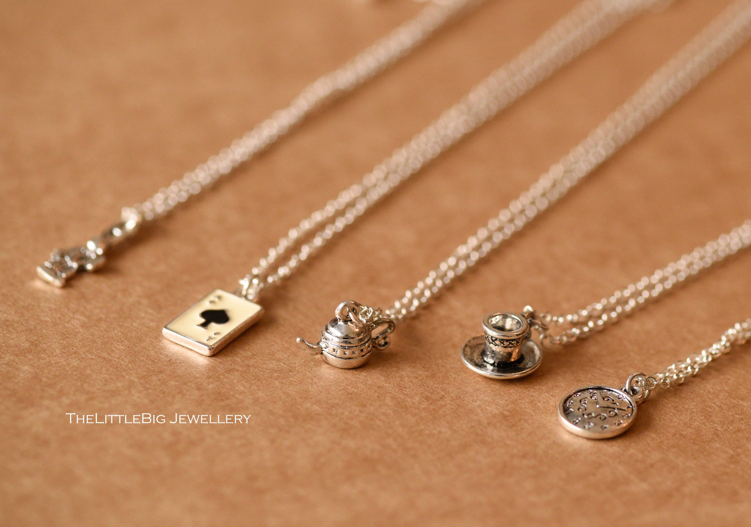 Delicate Petite Silver Alice In Wonderland Pendant Necklace Teapot Cup delicate-petite-silver-alice-in-wonderland-pendant-necklace-teapot-cup