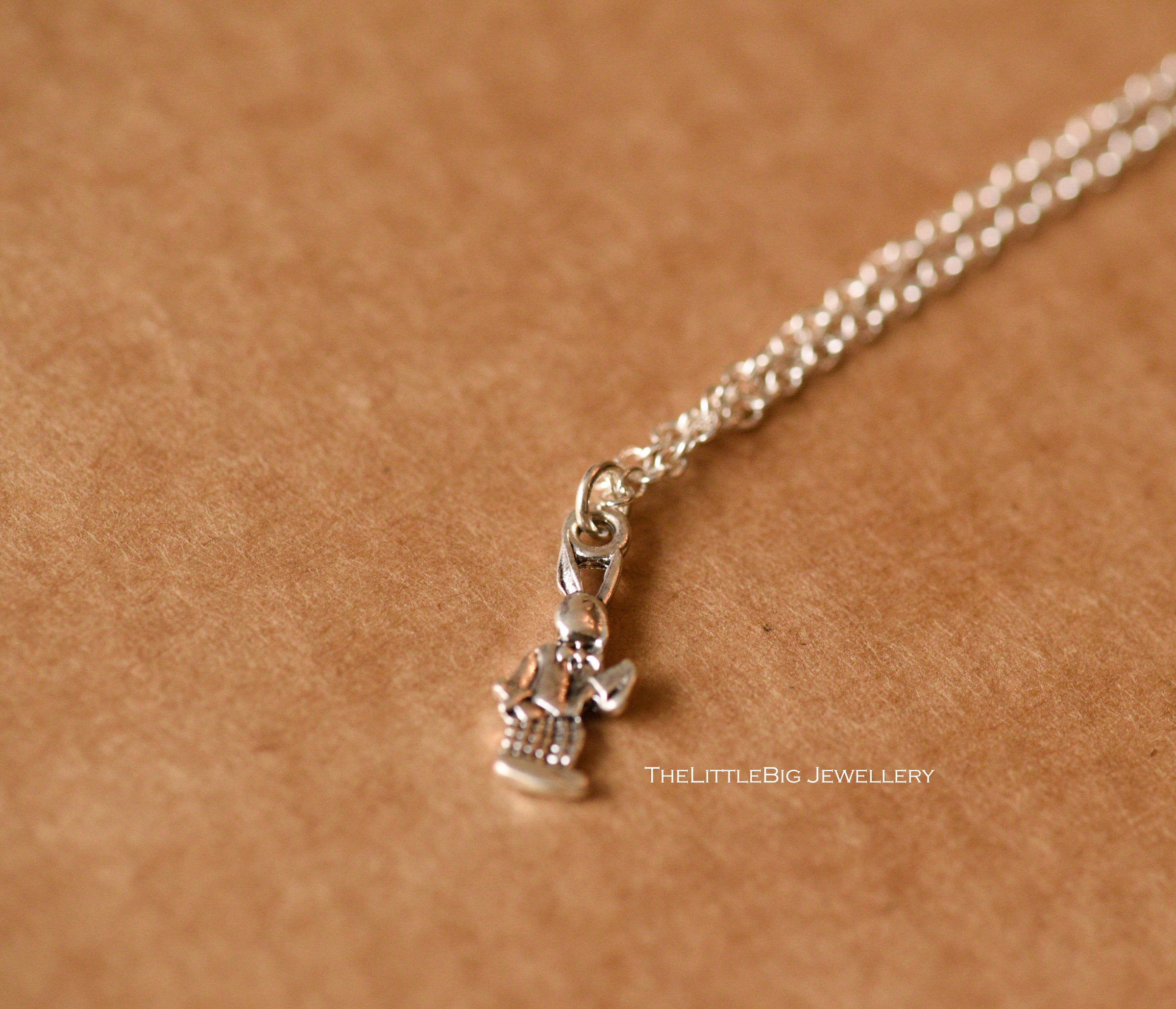 Delicate Petite Silver Alice in Wonderland Pendant Necklace - Etsy