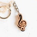 Handmade Wooden Clef Music Note Keyrings Keychain Keyring Womens Mens ...