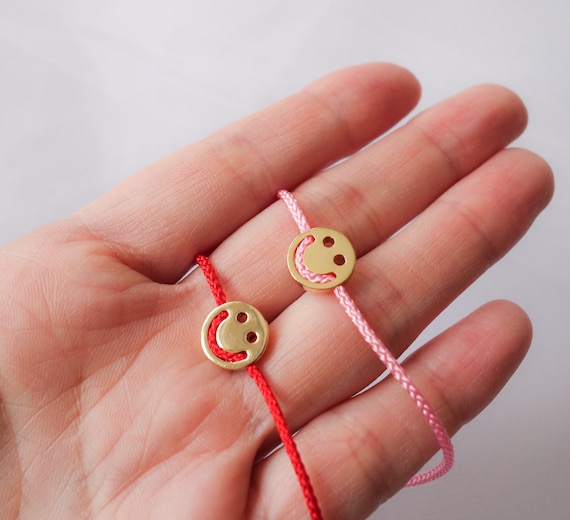Smiley face bracelet friendship string bracelets friendship | Etsy