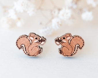 Squirrel Stud Earrings - Etsy