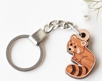 Red Panda Keychain - Etsy