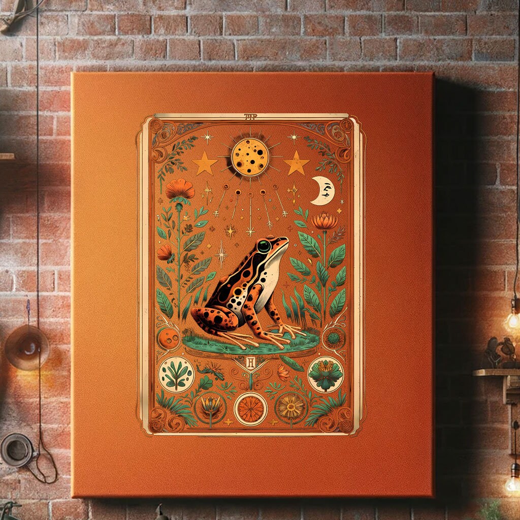 Gothic Frog Tarot Card Png for T-shirts, Png Sublimation Design, DTF ...