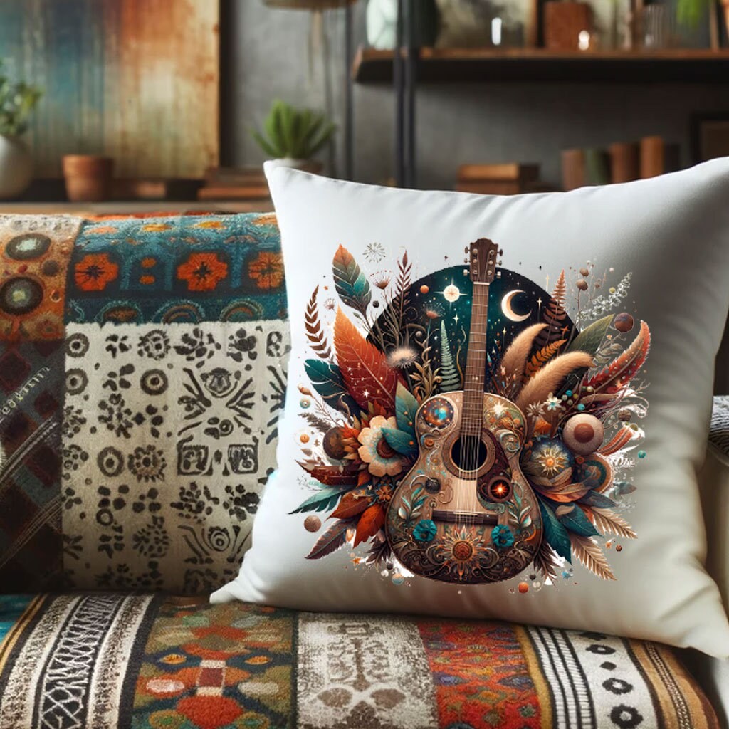 Cottagecore Guitar Stool PNG for Your Magic Mushroom, Botanical, and ...