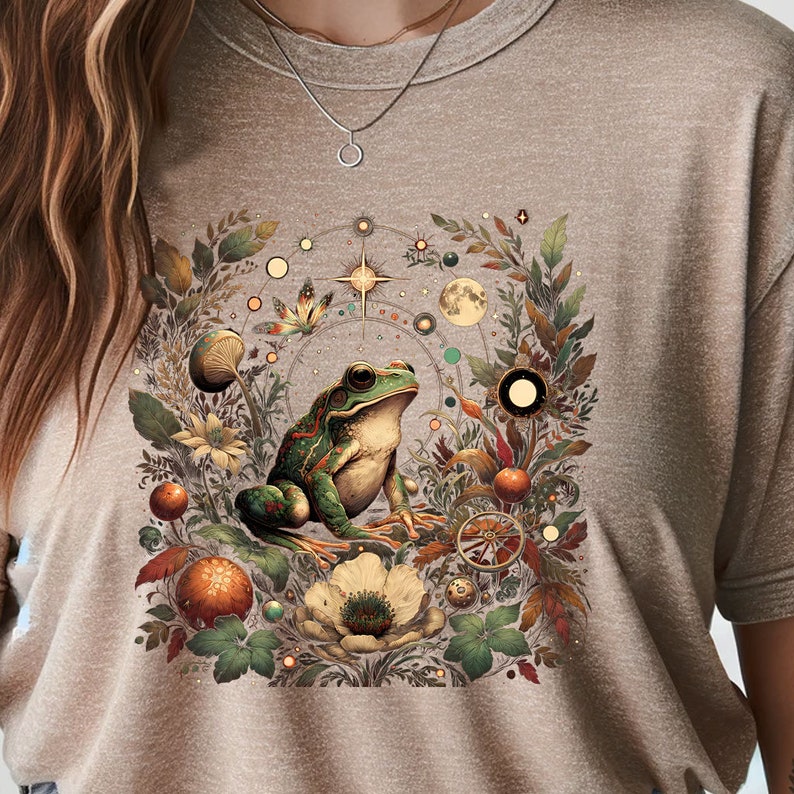 Gothic Frog PNG for Your Cottagecore Aesthetic Shirts. Sublimation ...