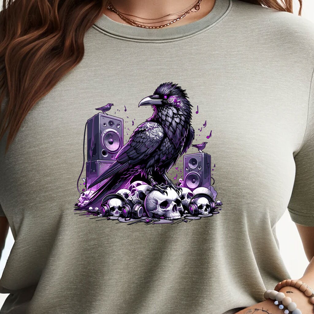 Raven Rhapsody Gothic Sublimation Design for T-shirts & Crafts High ...