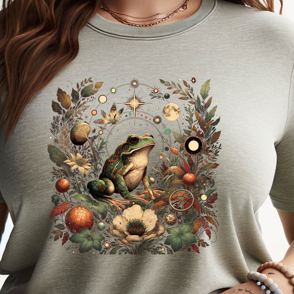 Gothic Frog PNG for Your Cottagecore Aesthetic Shirts. Sublimation ...