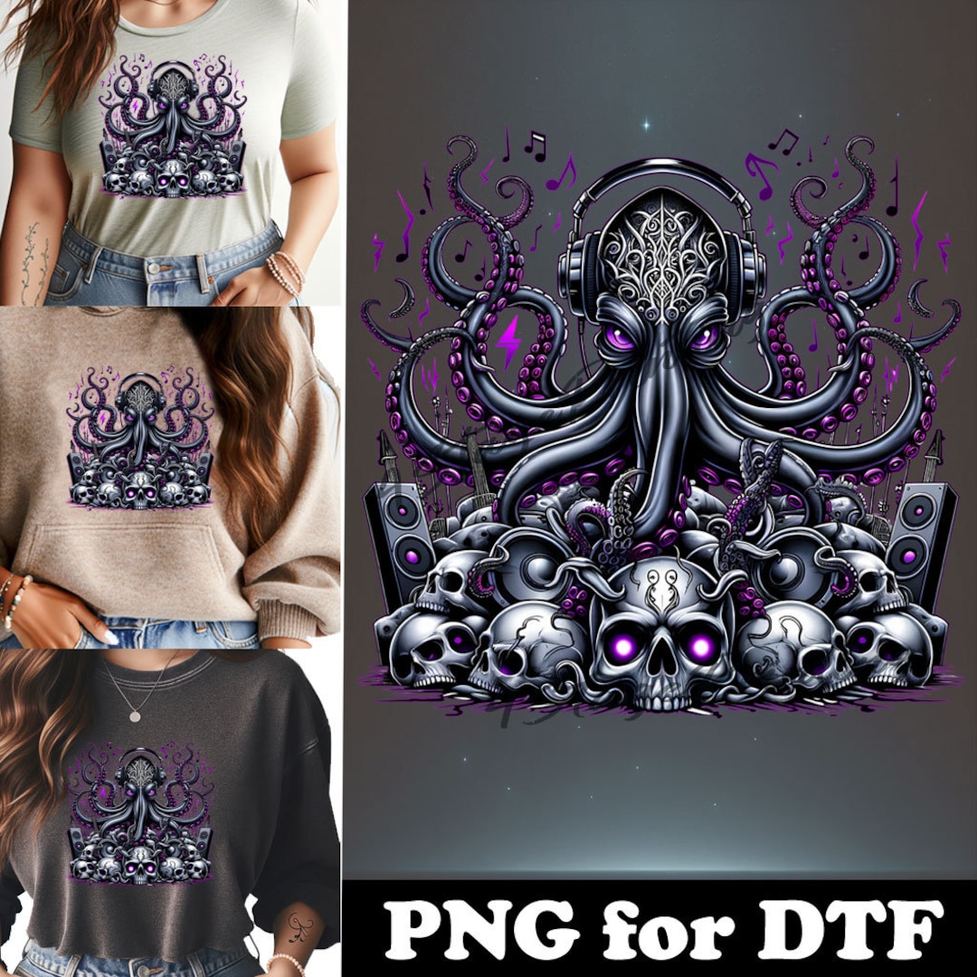Gothic Octopus PNG (goth Ock?) Perfect for Music & Tattoo Inspired ...