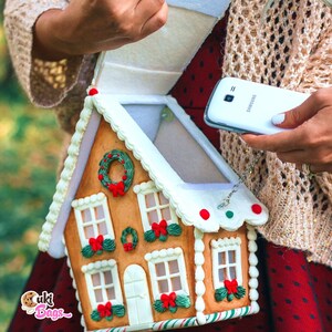 Gingerbread House Bag - Christmas Purse - Winter Bags - Handmade Winter ...