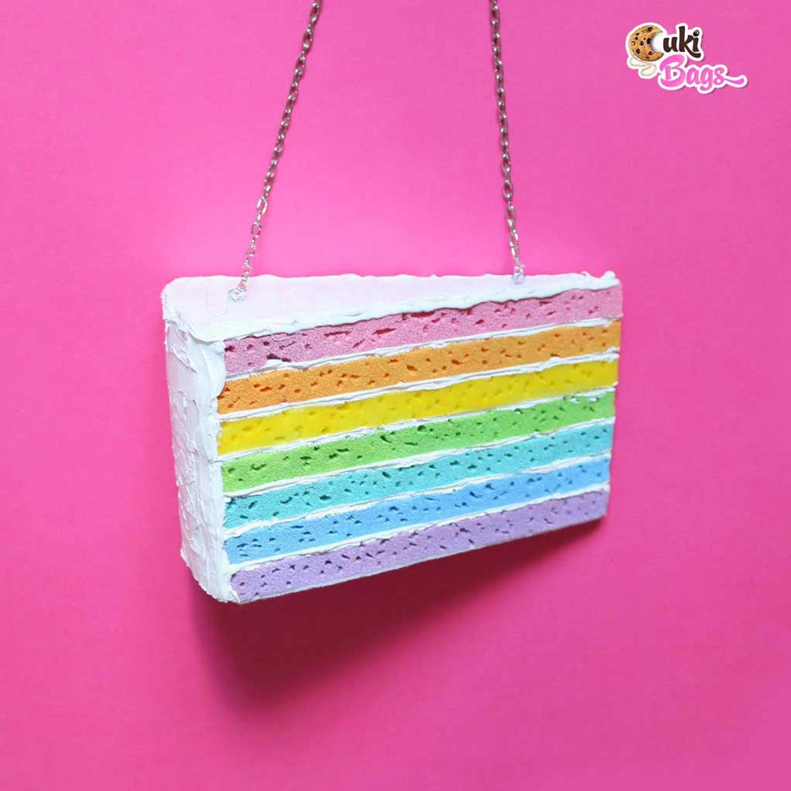 Rainbow Piece of Cake BAG / PURSE / CLUTCH Custom Handmade | Etsy